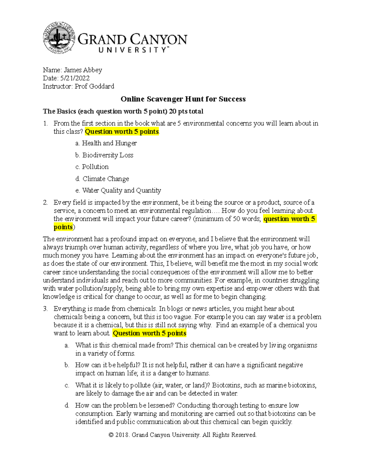 Online Scavenger Hunt - Name: James Abbey Date: 5/21/ Instructor: Prof ...