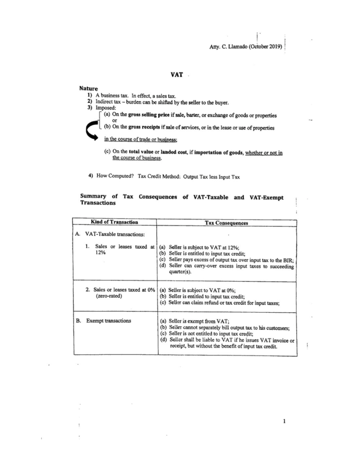 Value Added Taxes Part 1 - Accountancy - Studocu