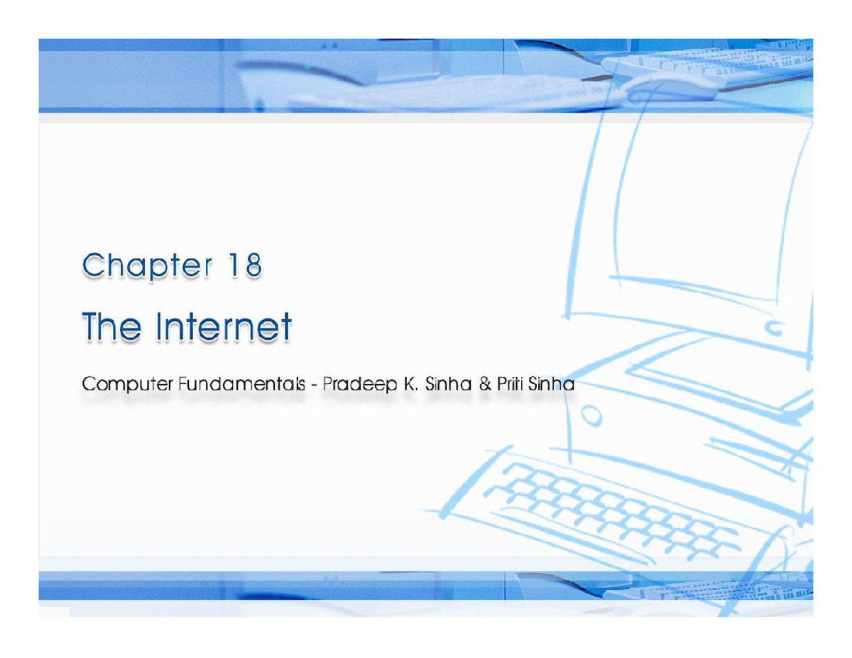 Chapter 18-Internet - great - Ref. Page Chapt er 18: The I nt er n et ...