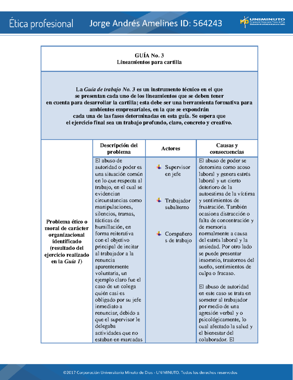 Guia 3 etica 2.5 - un llamado al uso razonable de la ética y en contra ...