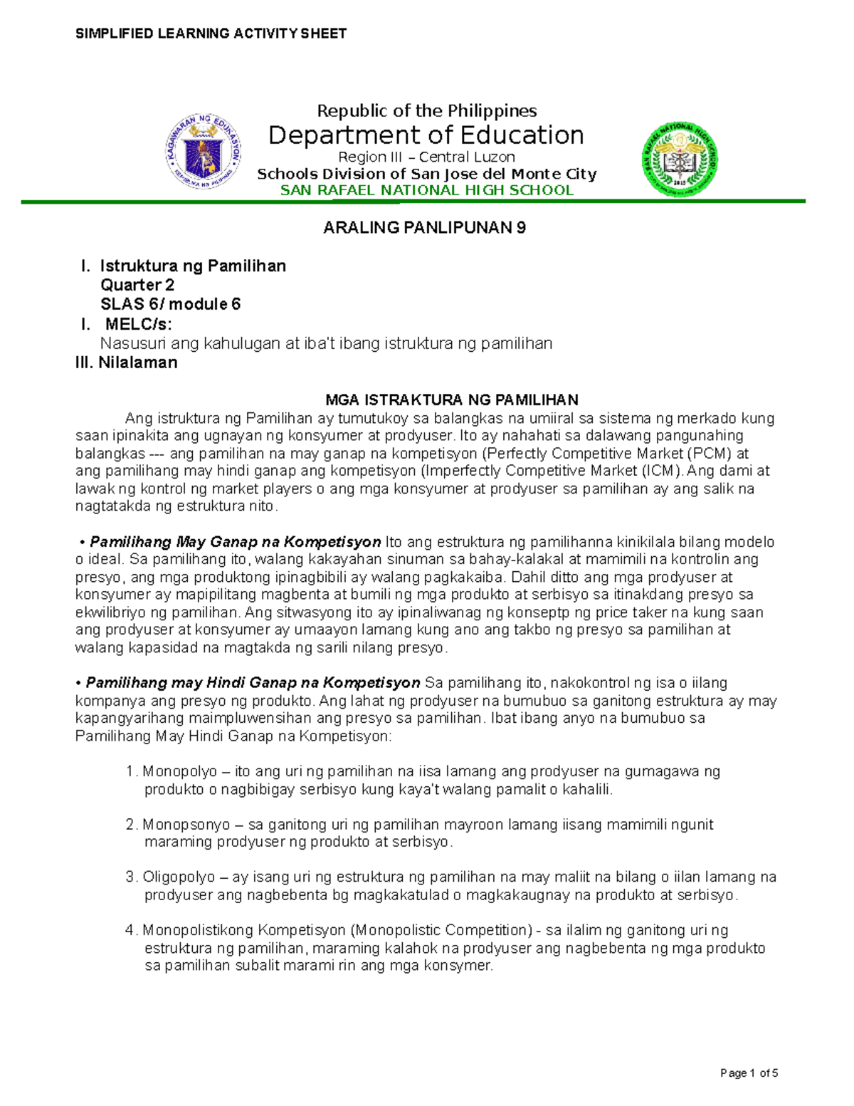 AP9 - SLAS module 6 - self-learning assessment tool - SIMPLIFIED ...