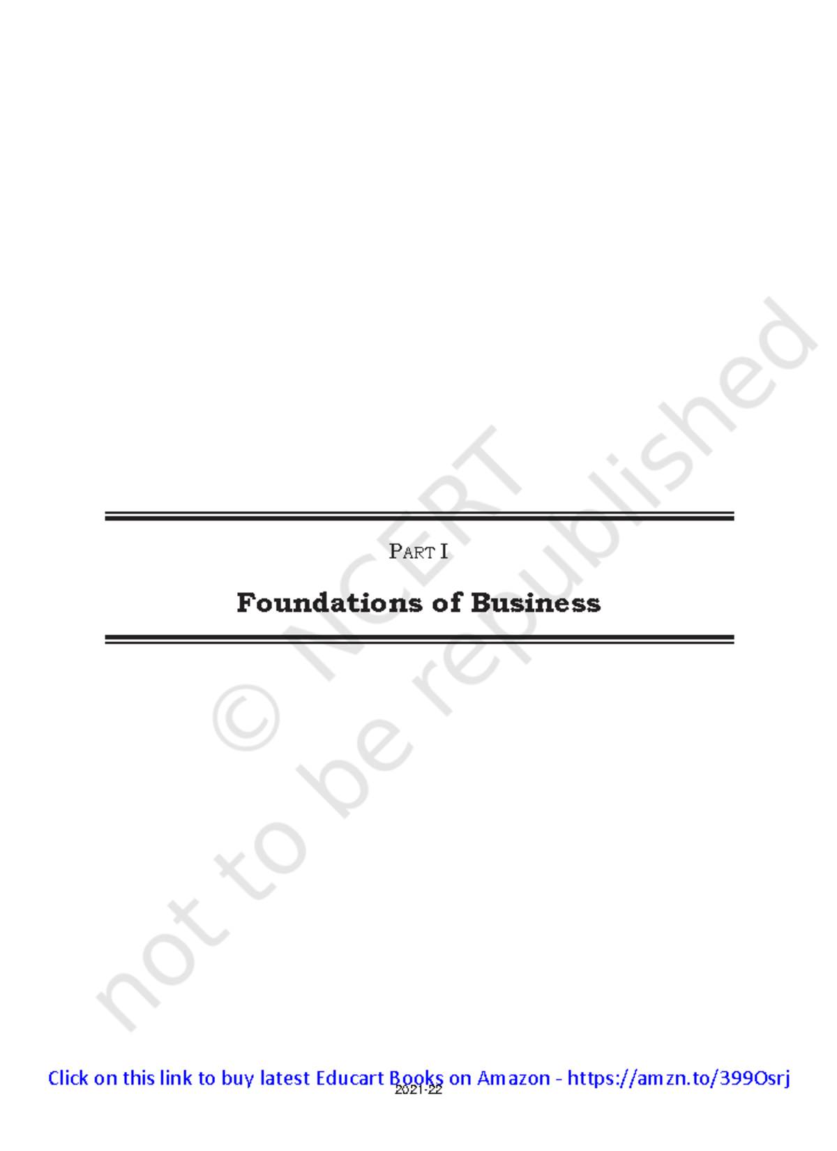 1. Business, Trade and Commerce - Part I Foundations of Business ...