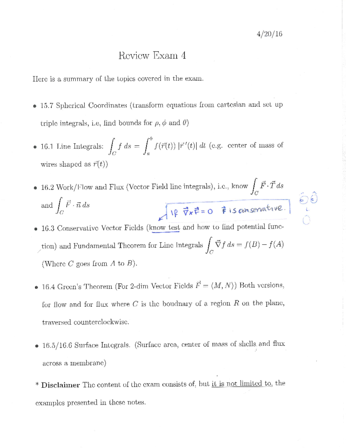 Review exam 4 - MATH 265 - Studocu