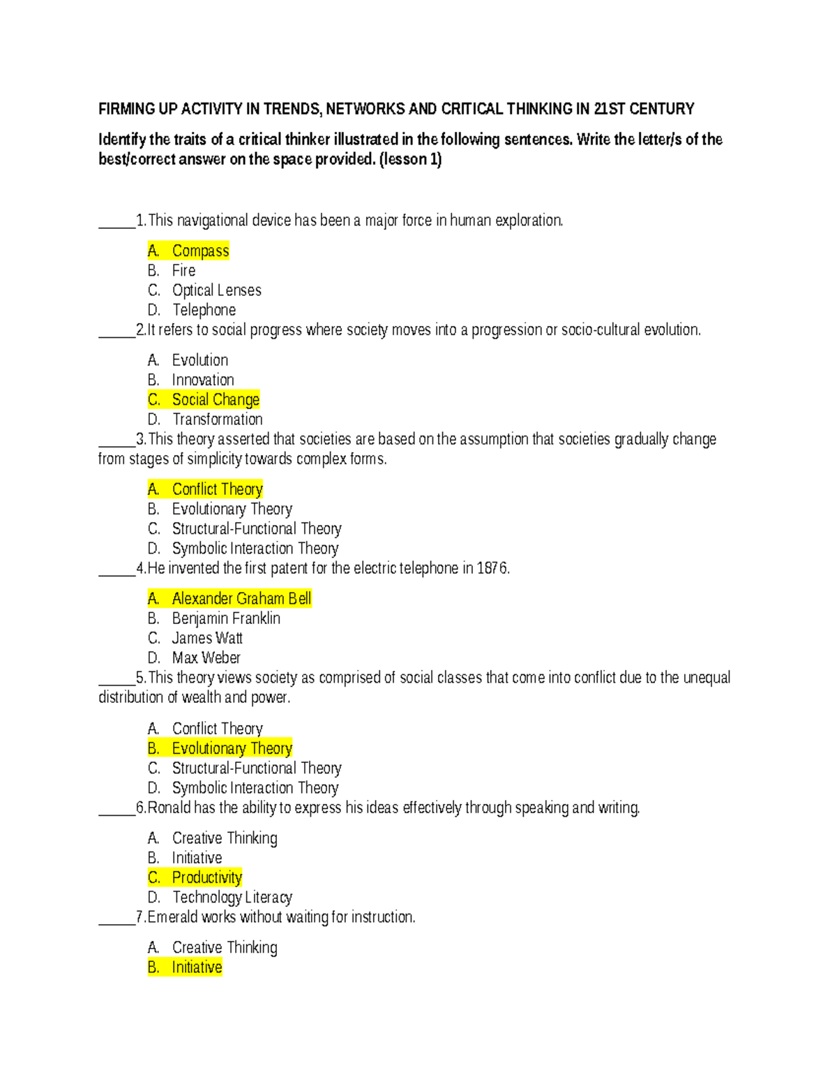 Firming UP Activity in Trends 1 8 - FIRMING UP ACTIVITY IN TRENDS ...