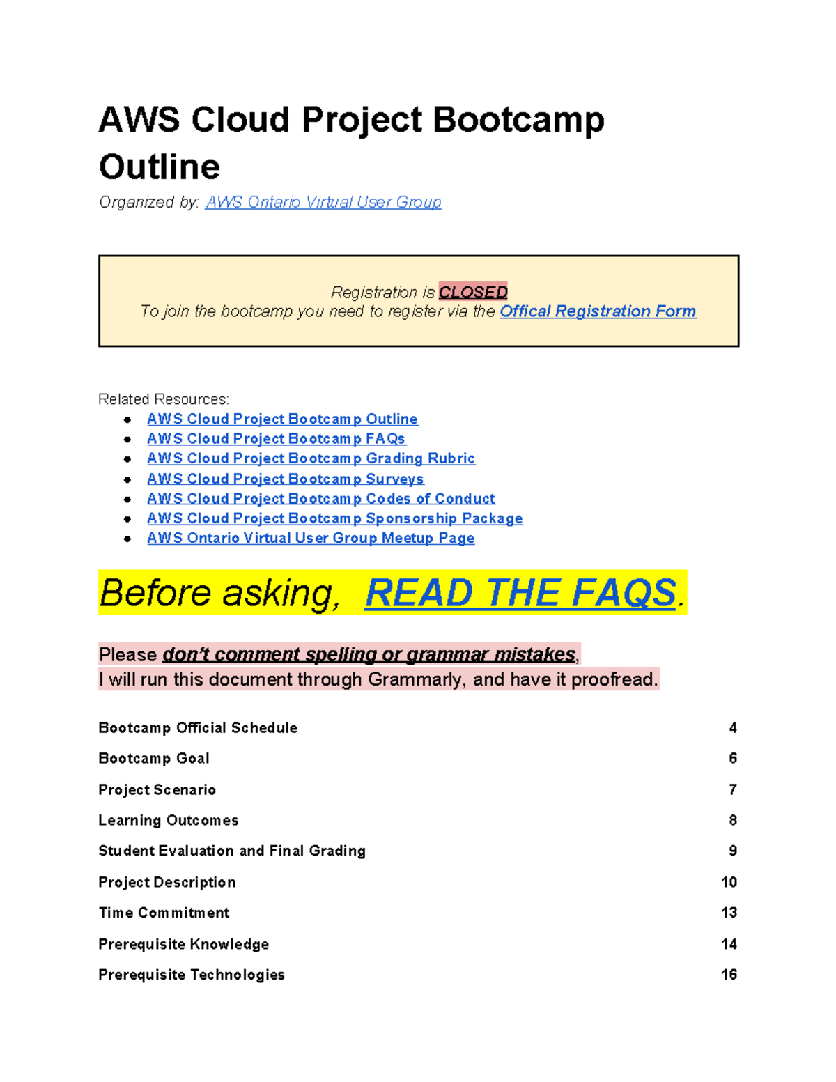 [External] FREE AWS Cloud Project Bootcamp — Outline - AWS Cloud Project Bootcamp Outline ...