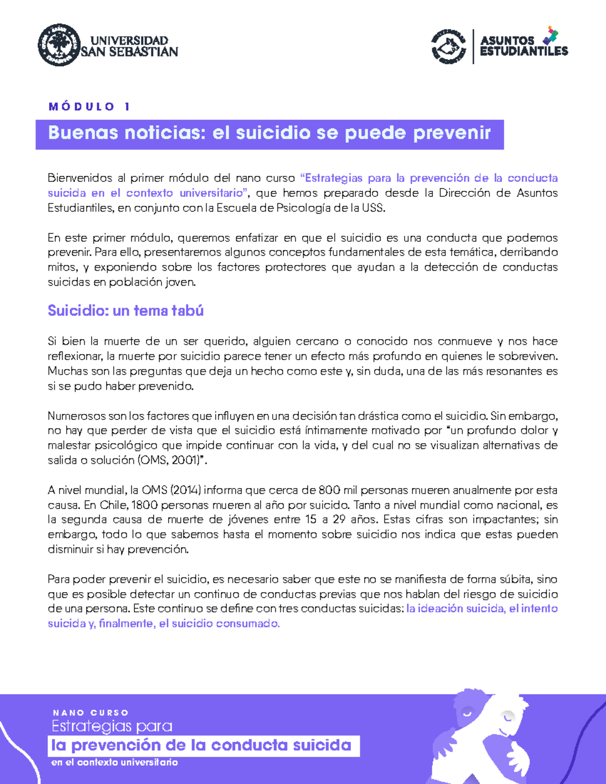 PDF - Estrategias prevención del suicidio. Universidad San Sebastián ...