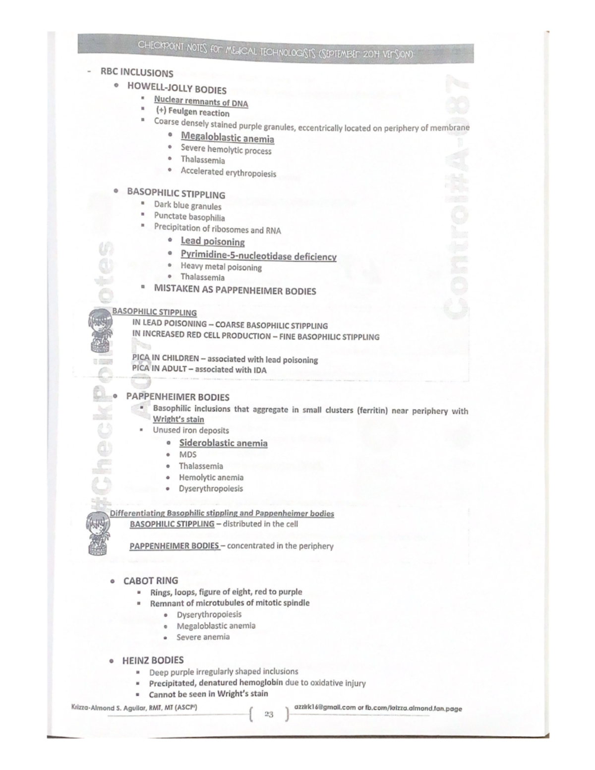 RBC- Inclusions - Electronics Engineering - LICEO U - Studocu