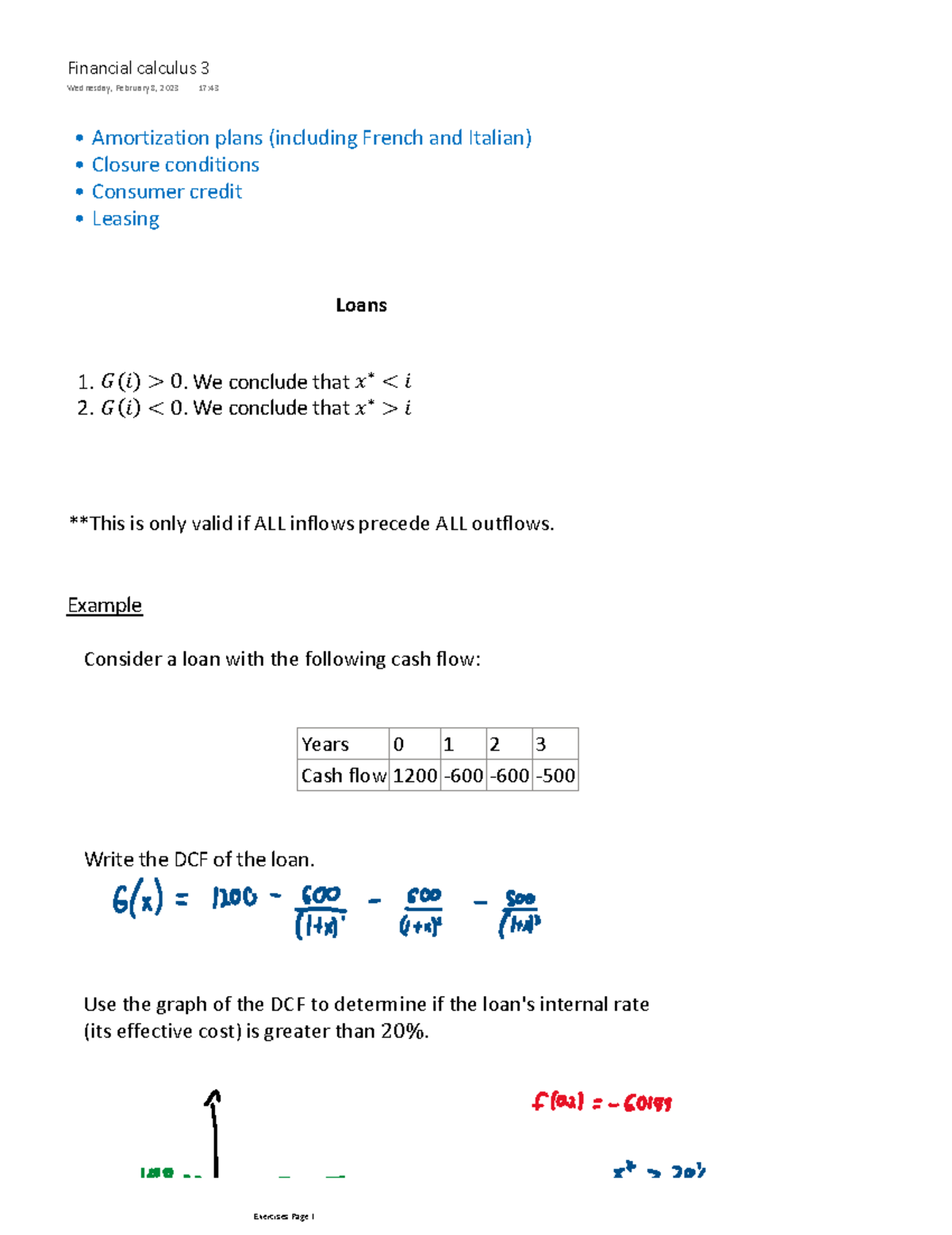 Annotated notes 3 - Matematica 2 / Mathematics 2 (Applied) - Bocconi ...