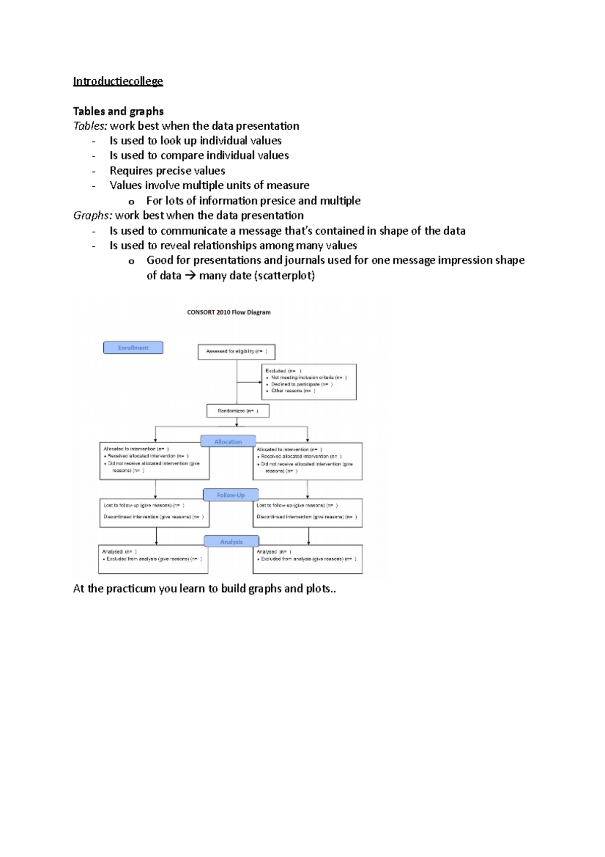Applied Data Analysis SV - Introductiecollege Tables and graphs Tables ...