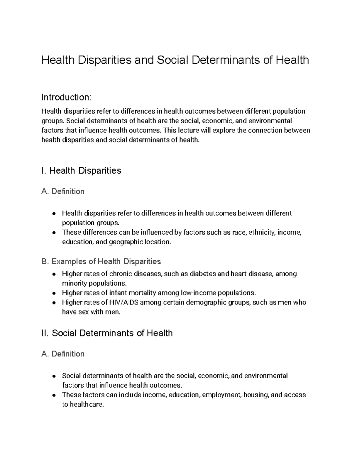 Personal and Community Health (HLE-1150) Lecture 27 - Health ...