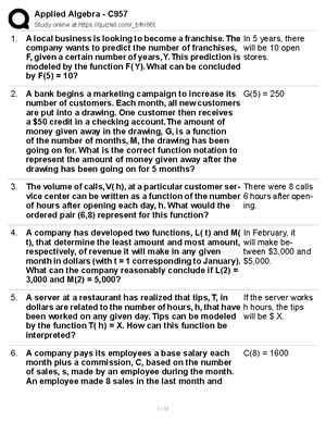Study Guide - Variables: things that change (frequently or from person to person); are often ...