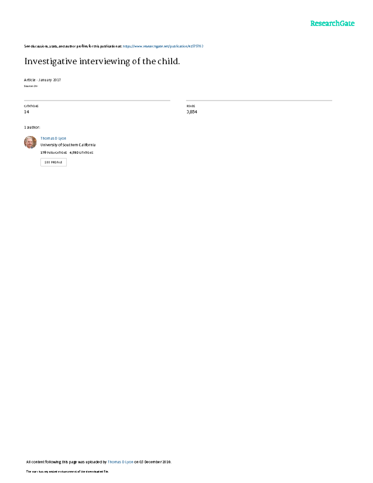 6 lyon chapter on investigative interviewing in child welfare law and ...