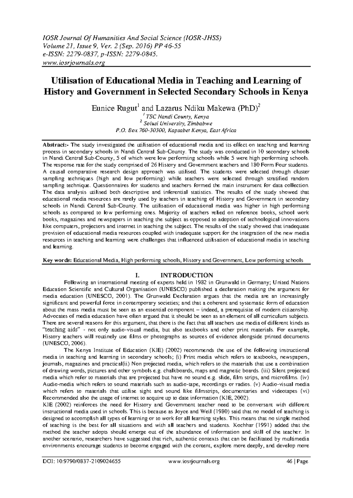 G2109024655 - IOSR Journal Of Humanities And Social Science (IOSR-JHSS ...