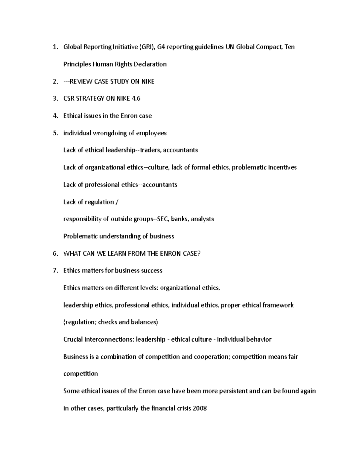 Busmgt 240 38 - notes - Global Reporting Initiative (GRI), G4 reporting ...