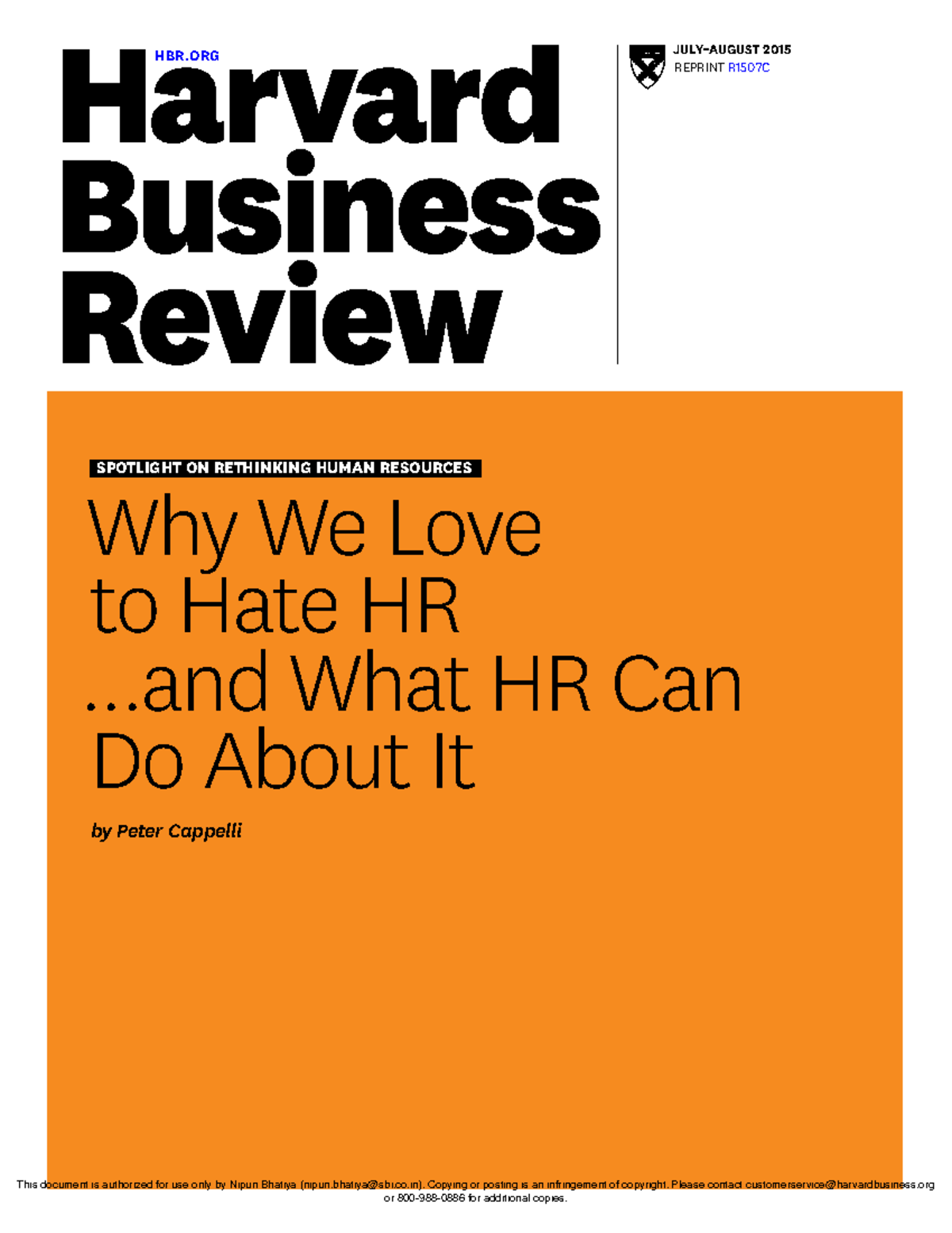 Why we love to hate HR - why we love to hate hr is an article for the ...