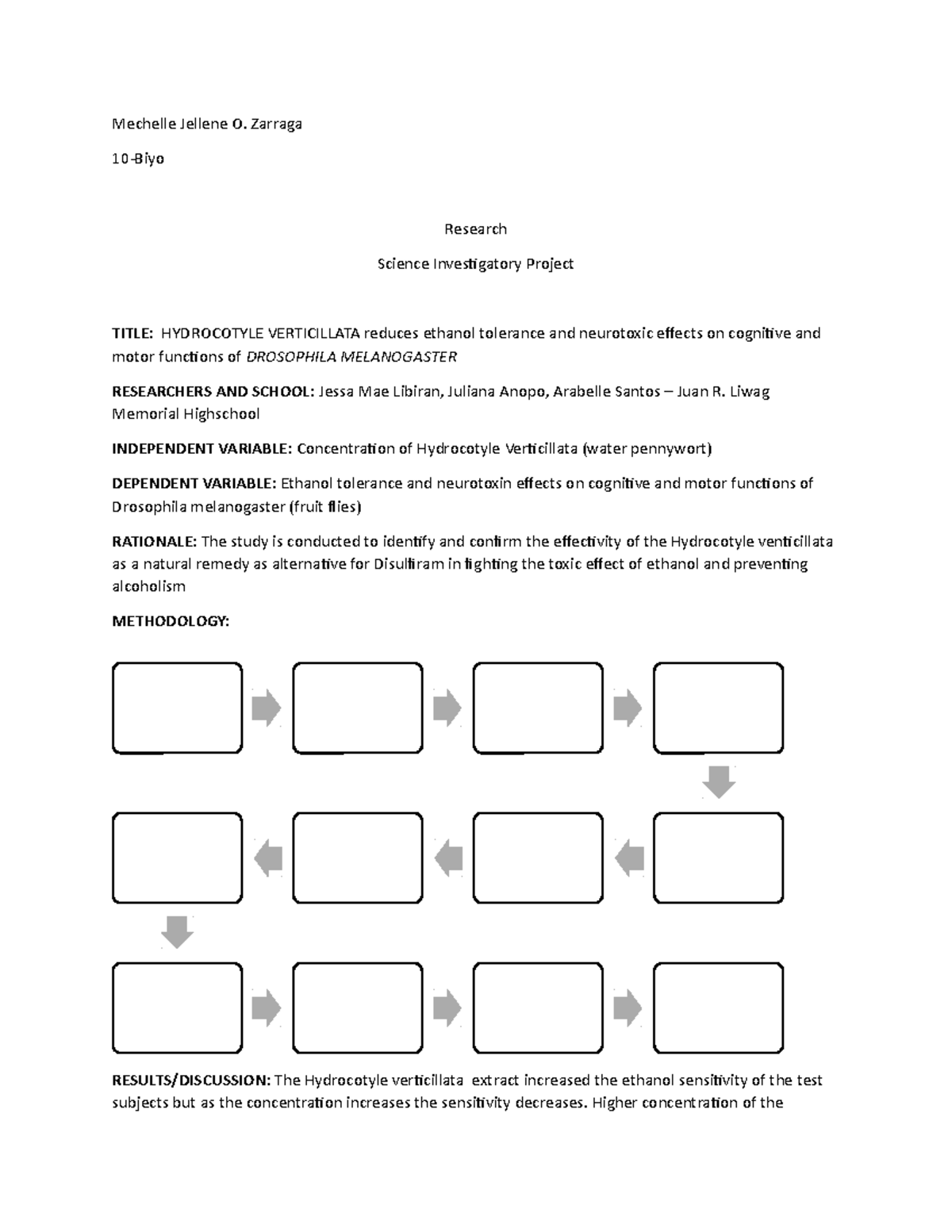 Science investigatory project research sip - English - Studocu