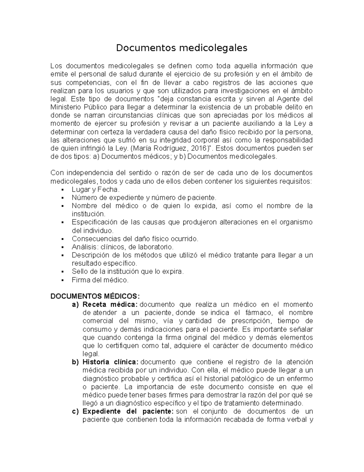 Doc médico legales, fragancia y perito - Documentos medicolegales Los documentos medicolegales ...