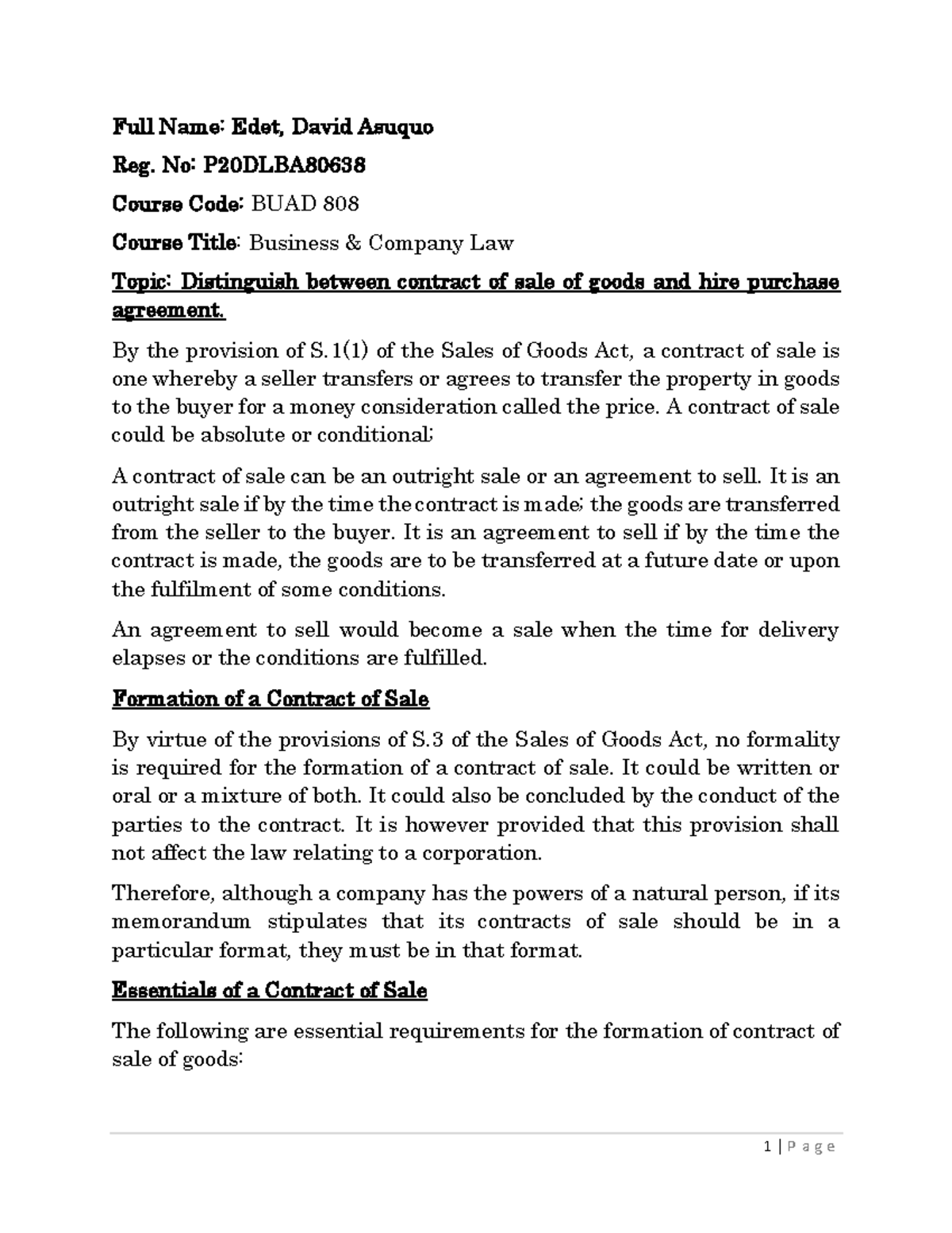 BUAD 808 Assignment - EDET, David Asuquo - Full Name: Edet, David ...