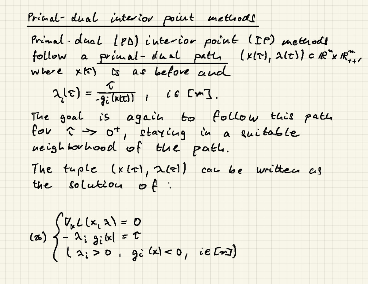 Ulbrich-NLO-Lect 13-WS2223 - Primal- dual interior point methods Primal ...