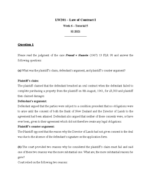 LW201 - Written Assignment SI-2023 - Individual Assignment Worth: 20% ...