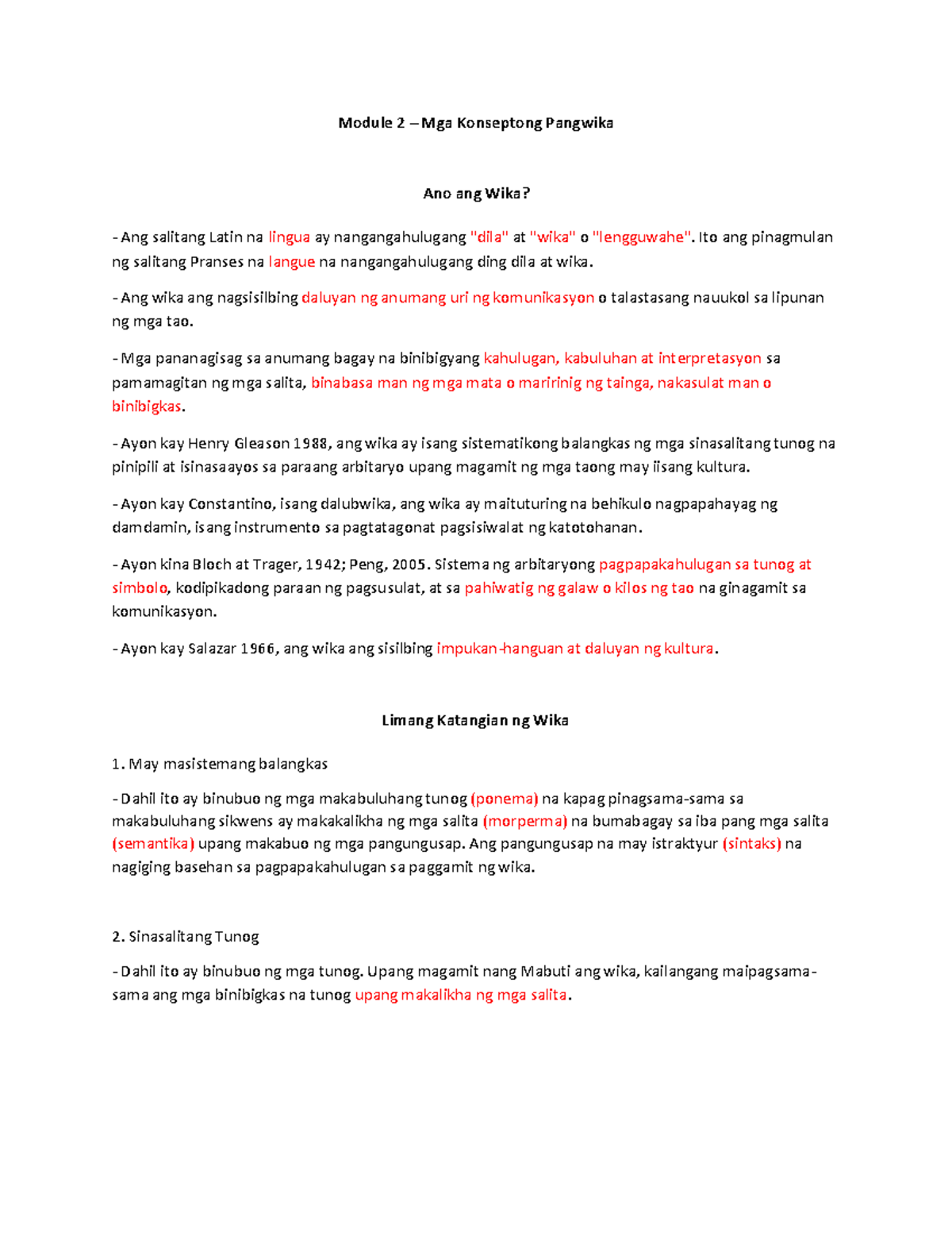 Kom Pan Modyul 2 - KomPan - Module 2 – Mga Konseptong Pangwika Ano ang ...