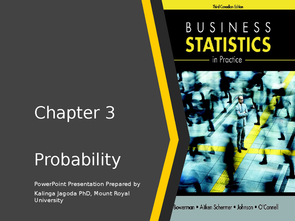 Lecture notes, Ch. 3 - Probability - Chapter 3 Probability PowerPoint ...