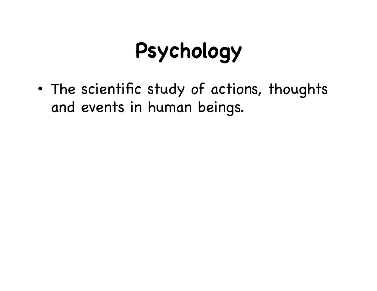 Research Methods (social and cognitive psych) - Psychology The ...