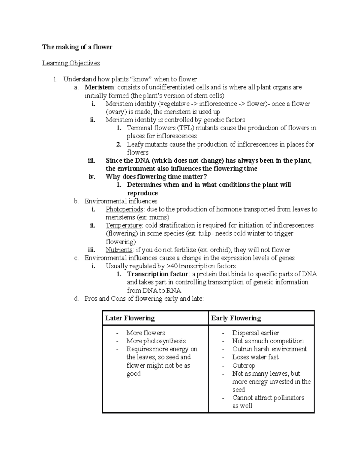 Unit 3 4 Flowers Study Guide - The making of a flower Learning ...