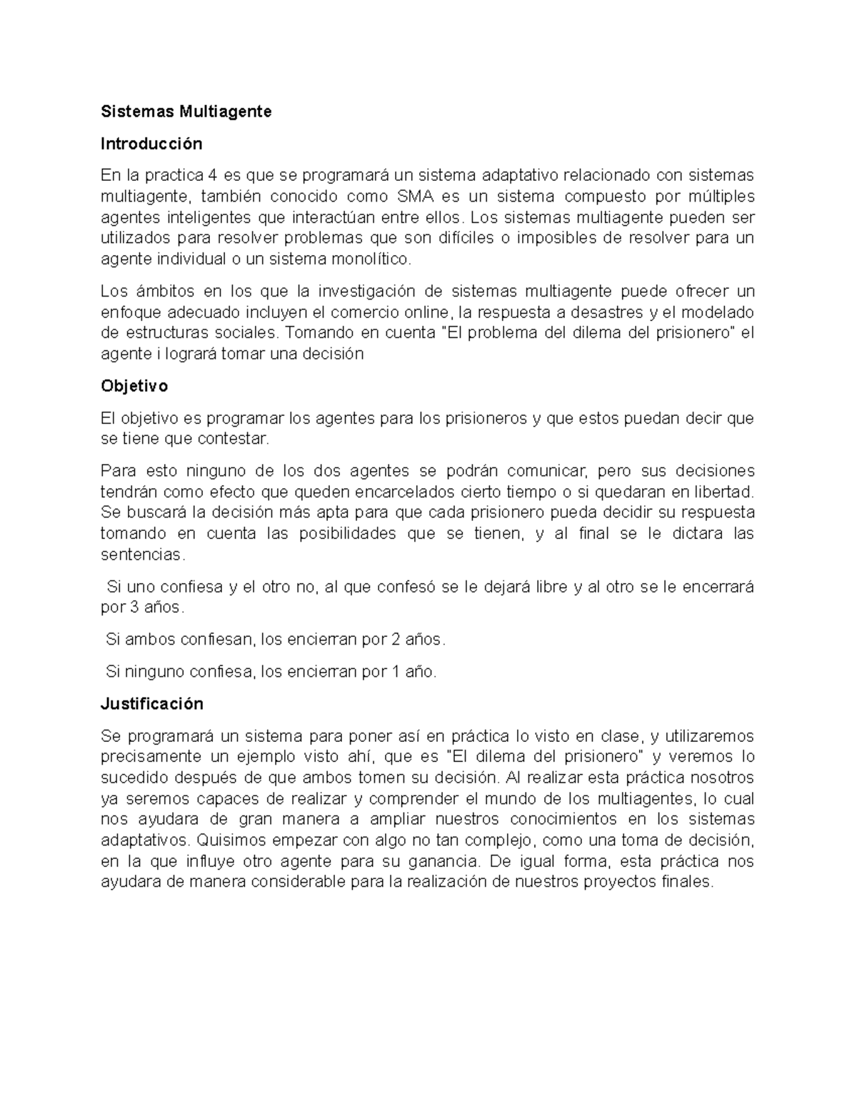 Tarea 4. Sistemas Multiagente - Sistemas Multiagente Introducción En la ...
