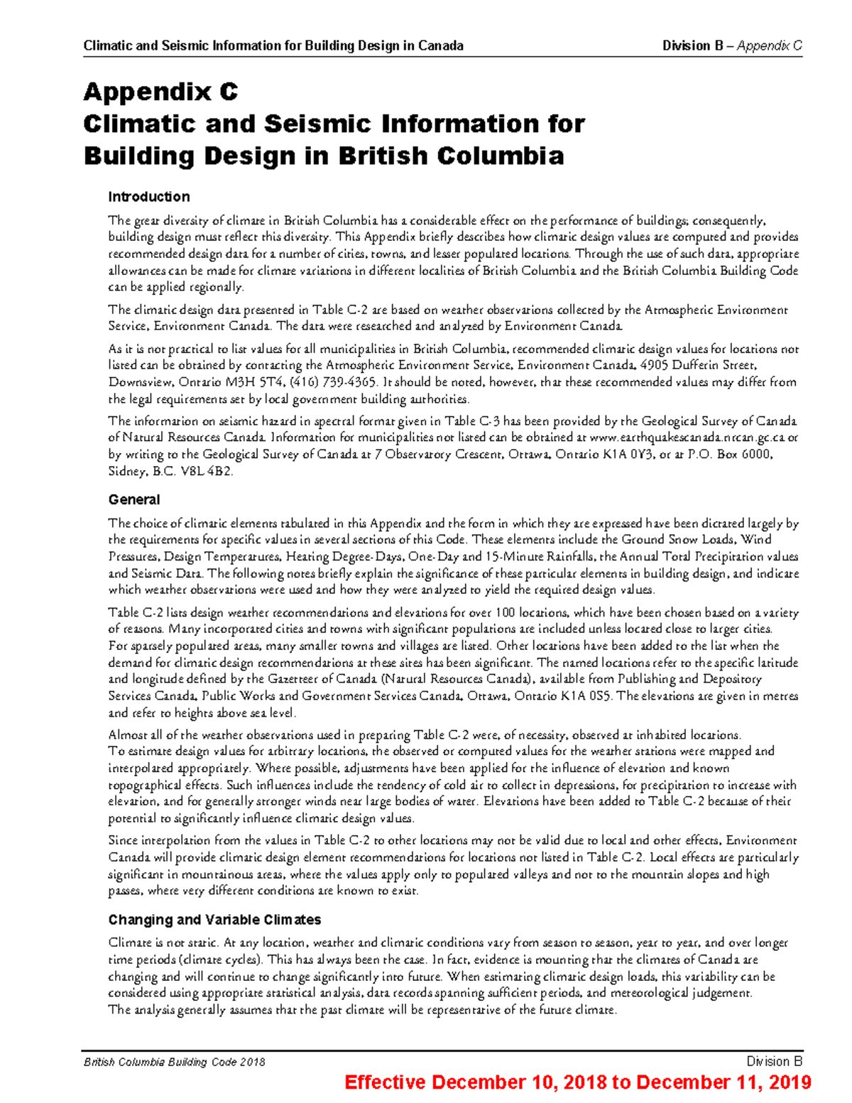 Bcbc 2018 dbac - ......................... - Climatic and Seismic ...