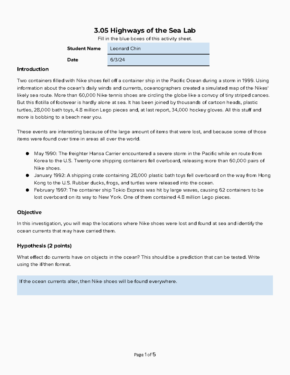 Copy of 3.05 Lab Template Rev 2022 - 3 Highways of the Sea Lab Fill in ...