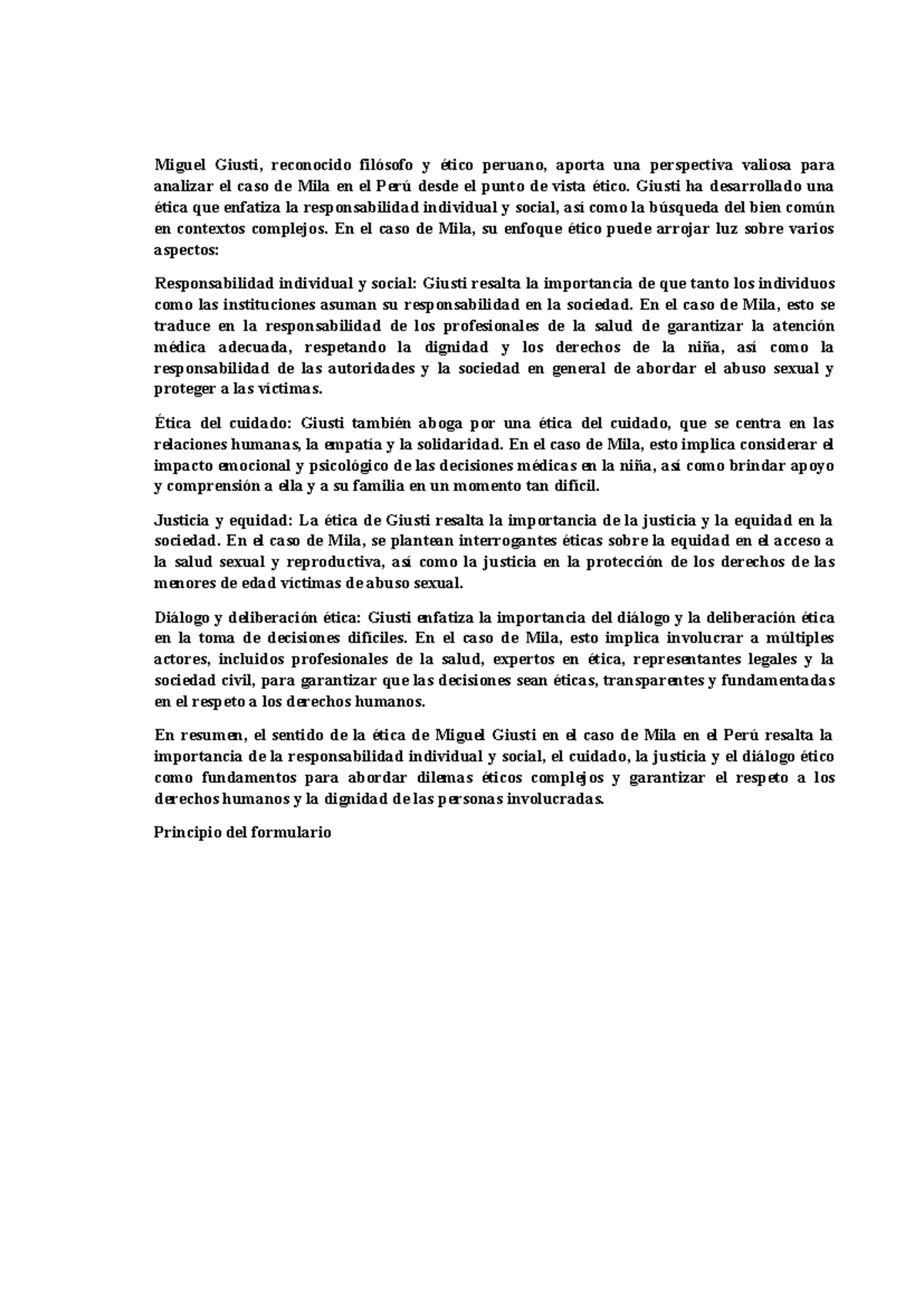 Miguel Giusti Ensayo - Miguel Giusti, reconocido filósofo y ético ...