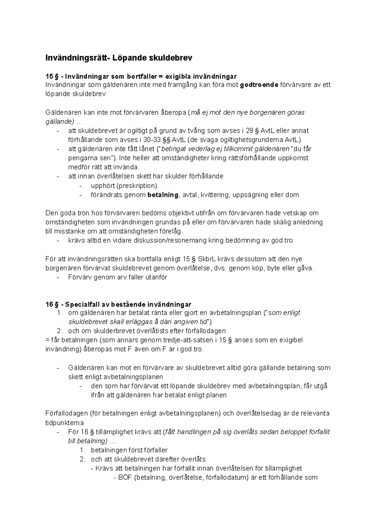 Skuldebrevslagen - Löpande skuldebrev - LAGB01 - Lunds Universitet ...