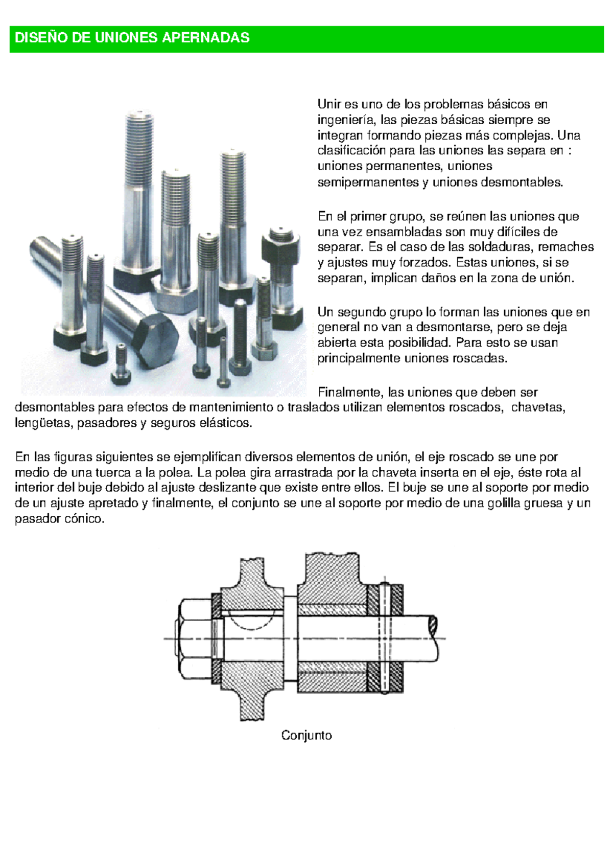 CAP 2-D Tablas Actualizadas - DISEÑO DE UNIONES APERNADAS Unir es uno ...