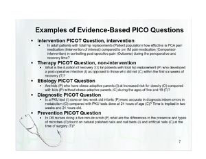 PICO questions - PICO QUESTIONS What is the effectiveness of 2% chlorhexidine-impregnated wipes ...