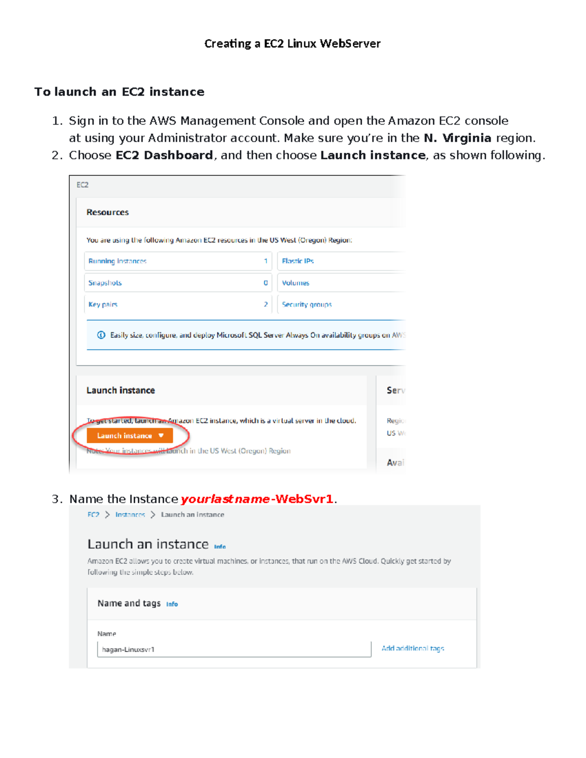 Aws Creating A Ec2 Linux Web Server V2 Creating A Ec2 Linux Webserver To Launch An Ec2