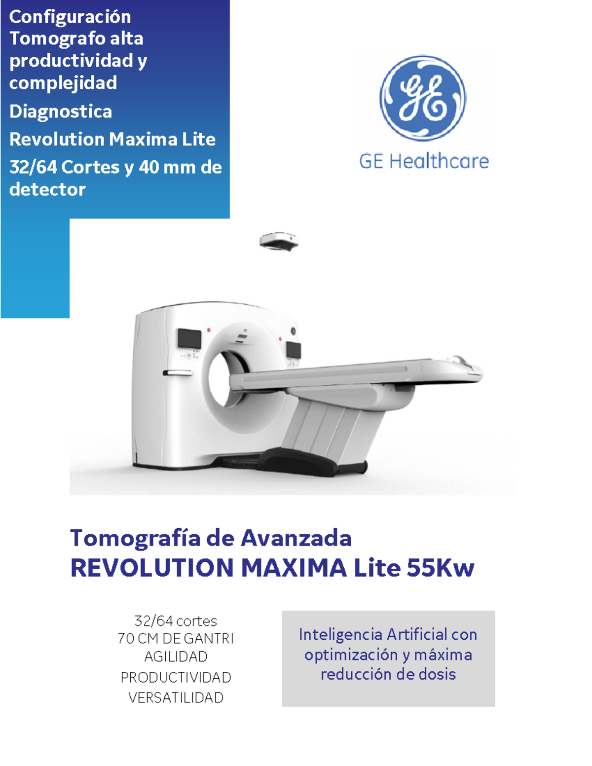 Tomografo Revolution Maxima LITE Configuracion ALTA Productividad ...