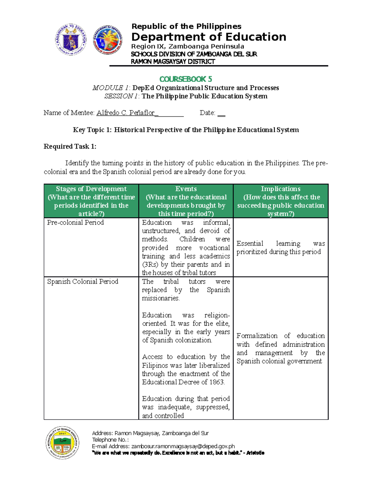TIP- Coursebook-5- Template - Department of Education Region IX ...