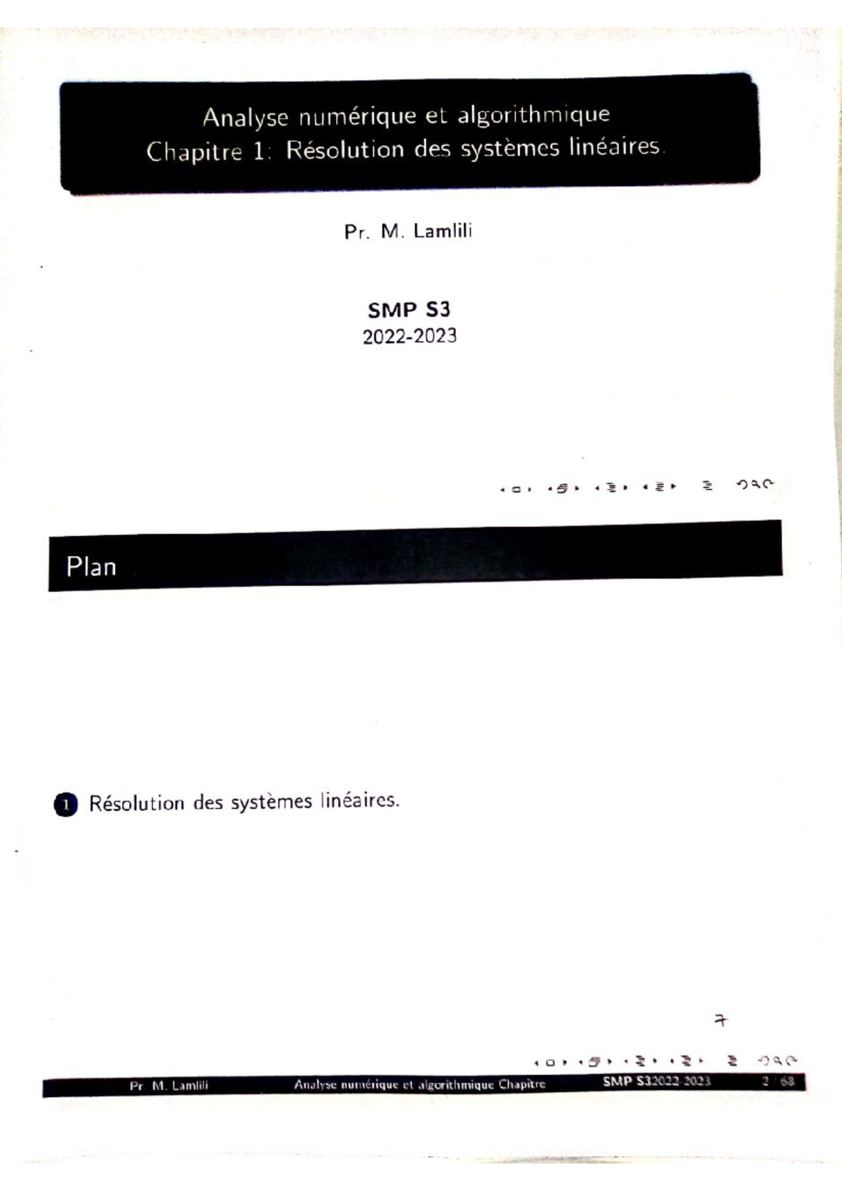 Cours analyse numérique 2022 2023 - Analyse mathématique - Studocu