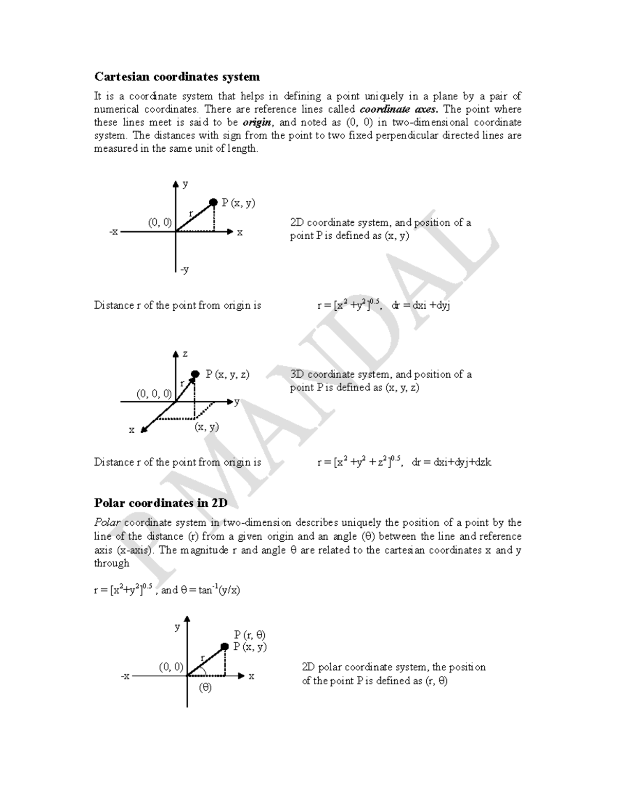 Electromagnetics-UNIT-II - Cartesian coordinates system It is a ...