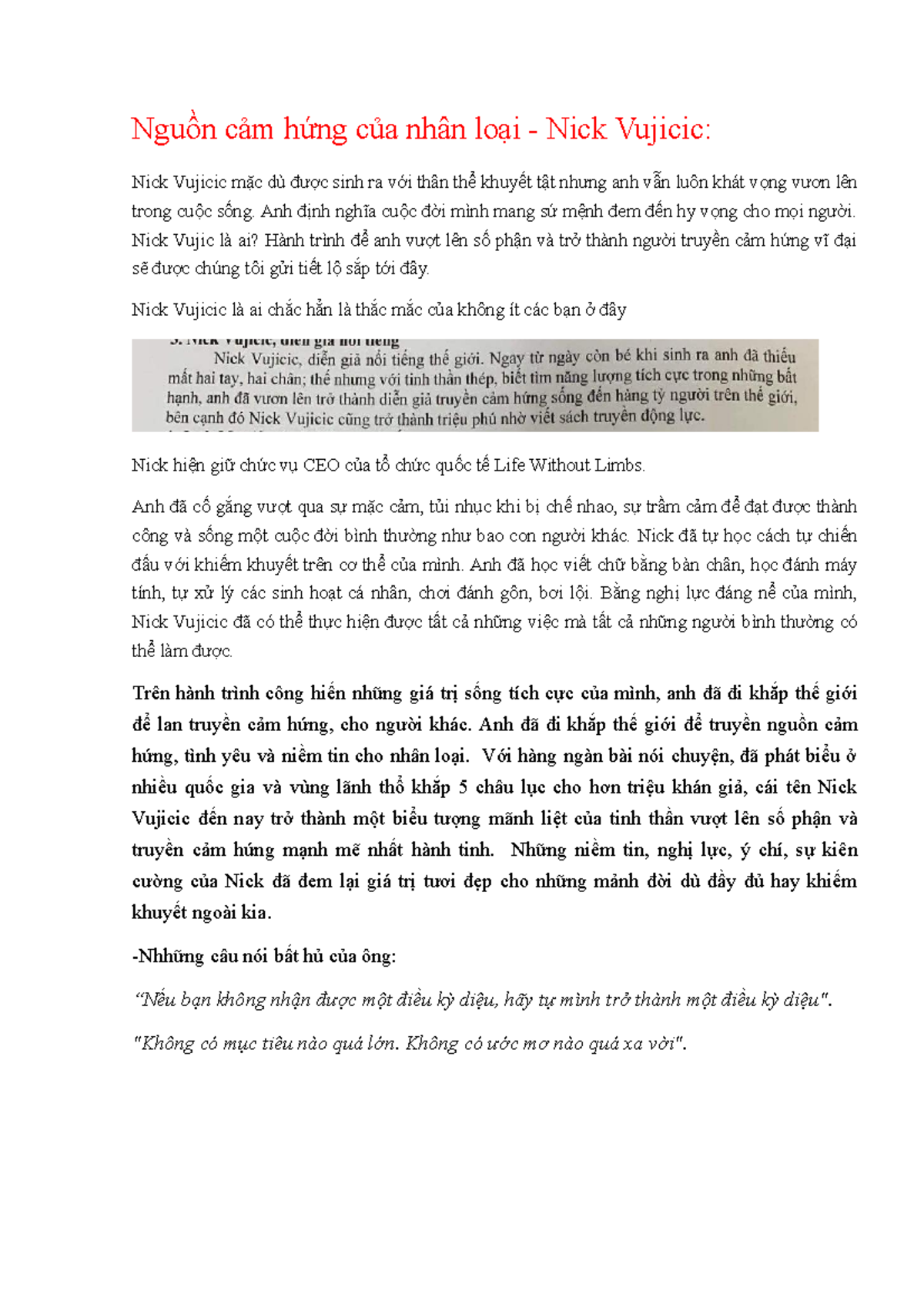 Nick-vujicic - FID JNFHFIJOW - Nguồn cảm hứng của nhân loại - Nick ...