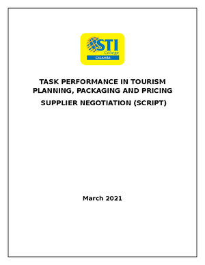 TOUR- Package-1 - sample of simple itinerary of a tour - J & C Travel ...