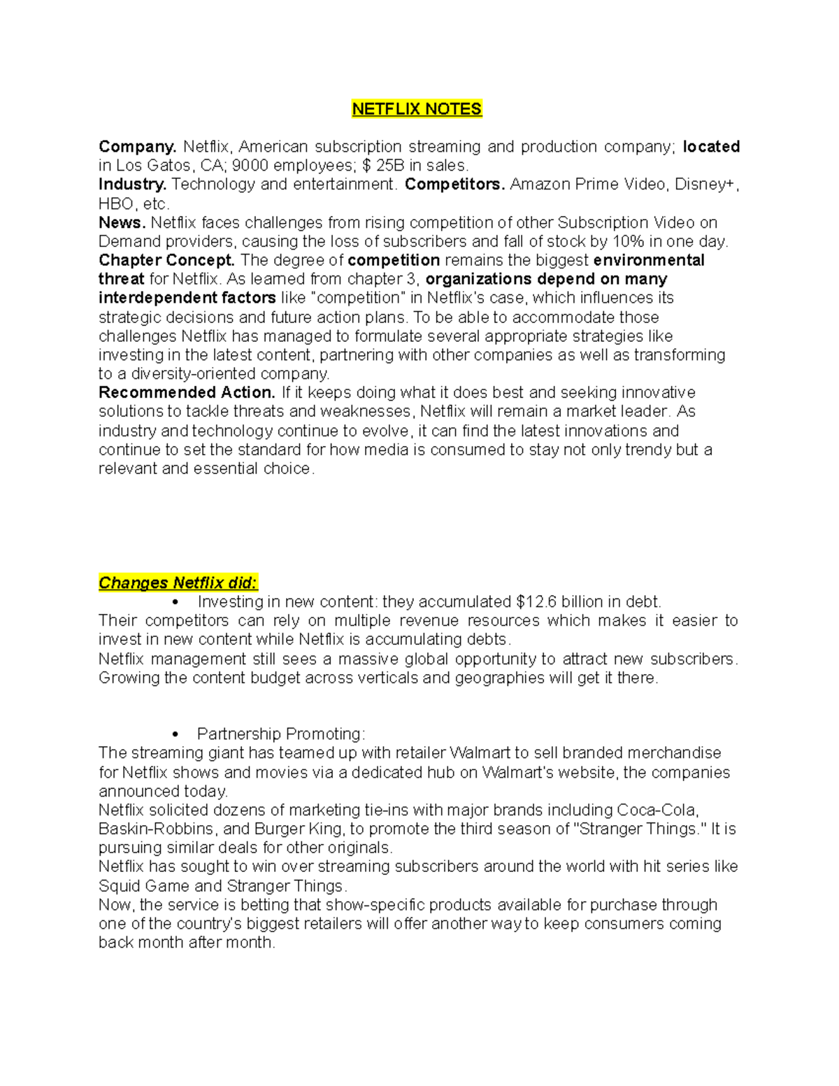 Netflix Notes - NETFLIX NOTES Company. Netflix, American subscription ...