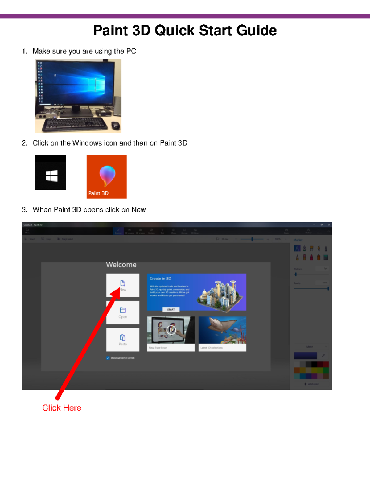 Paint 3D Quick Start - IS405 assignment 2 - Paint 3D Quick Start Guide ...