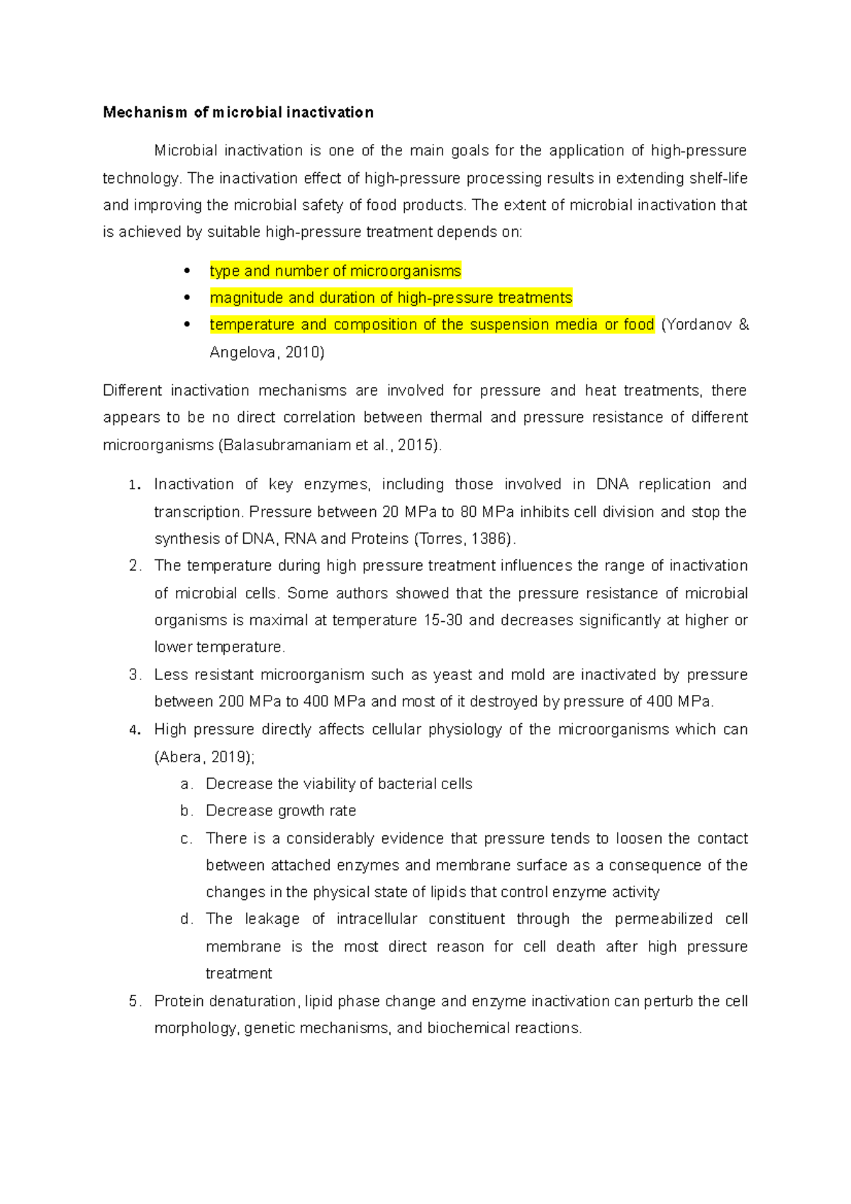 HPP- mechanism of microbial inactivation - Mechanism of microbial ...