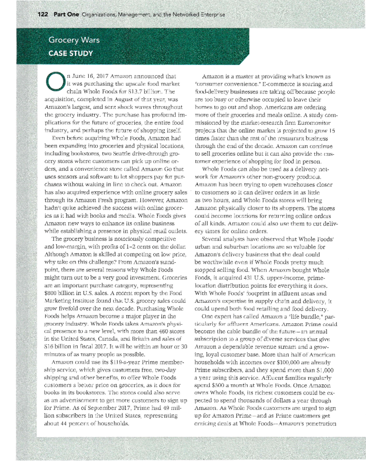 Discussion Activity 2 - Grocery Wars - 122 Pal^t One Organizations ...