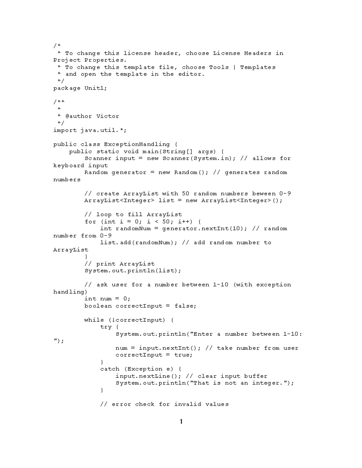 Exeption Handling Example - /* To change this license header, choose ...