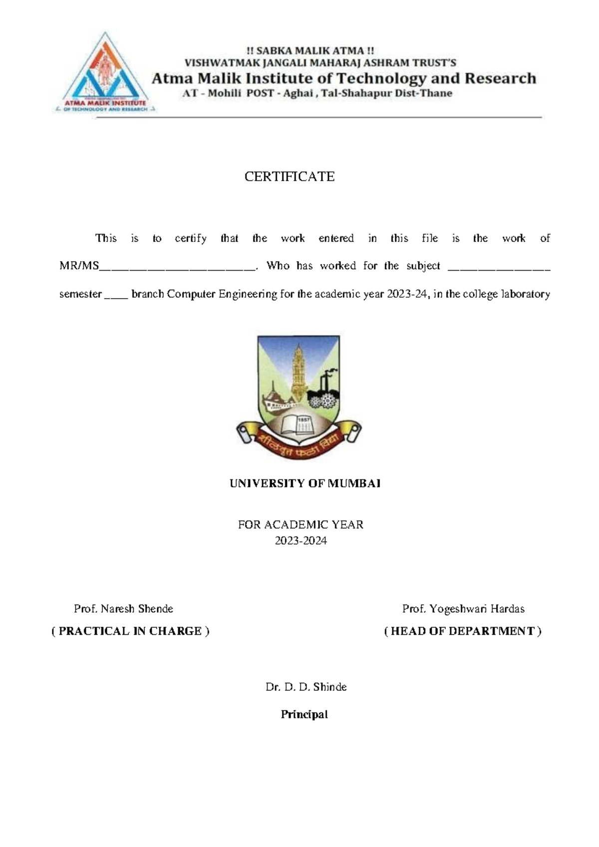 DWM Lab Manual - B - CERTIFICATE This is to certify that the work ...