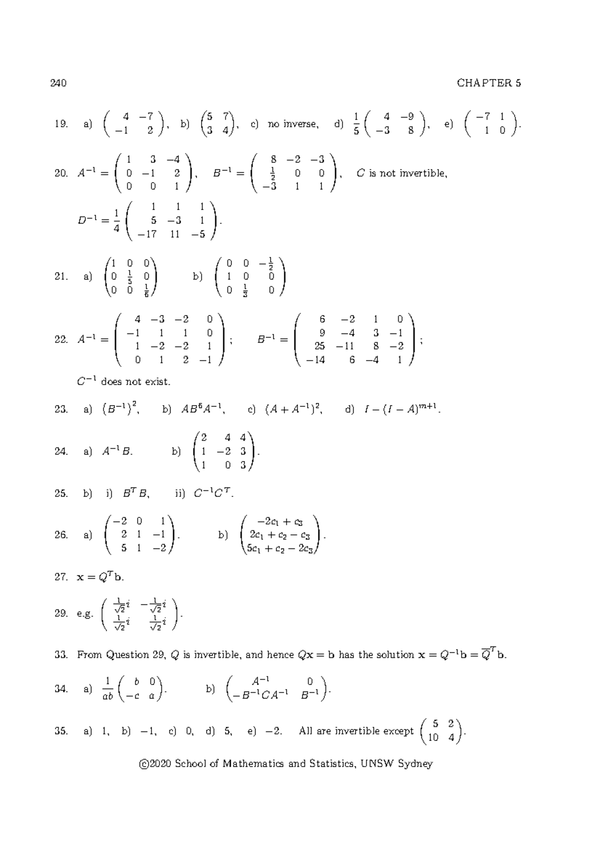 Algebra answers (dragged) 5 - 240 CHAPTER 5 a) 4 7 1 2 , b) 5 7 3 4 , c ...