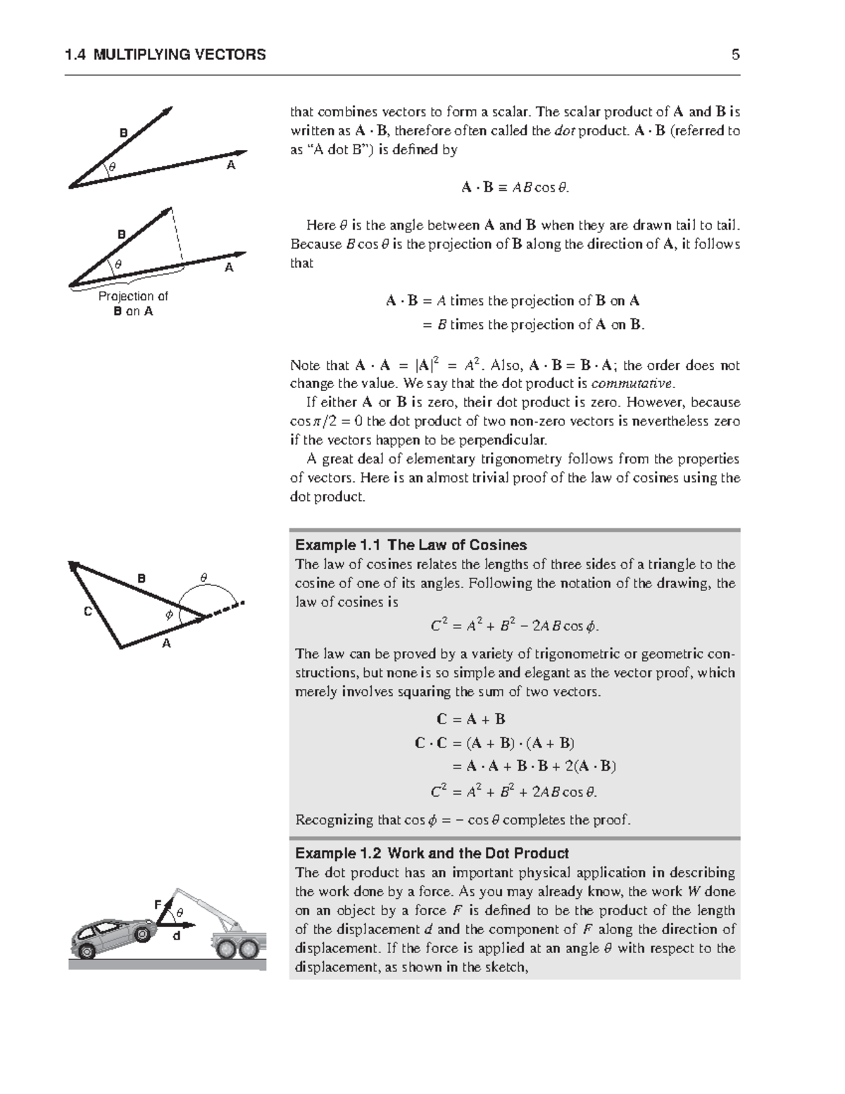 Text notes from mechanic study material - 1 MULTIPLYING VECTORS 5 that ...